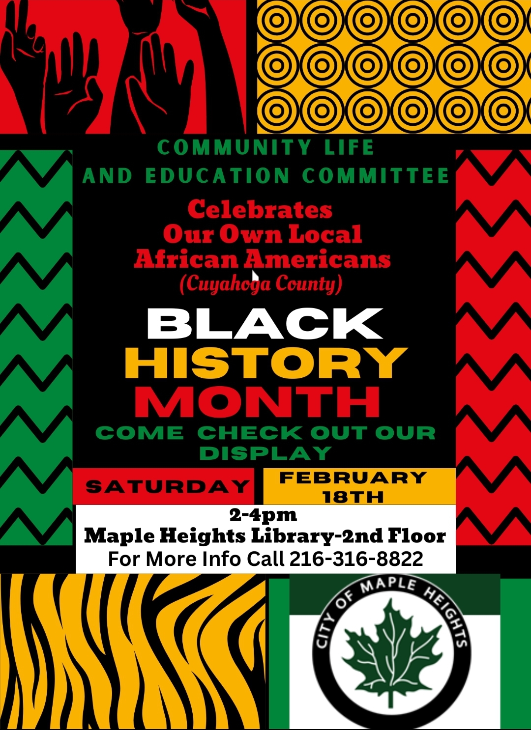 Black History Month Celebration Display – City of Maple Heights