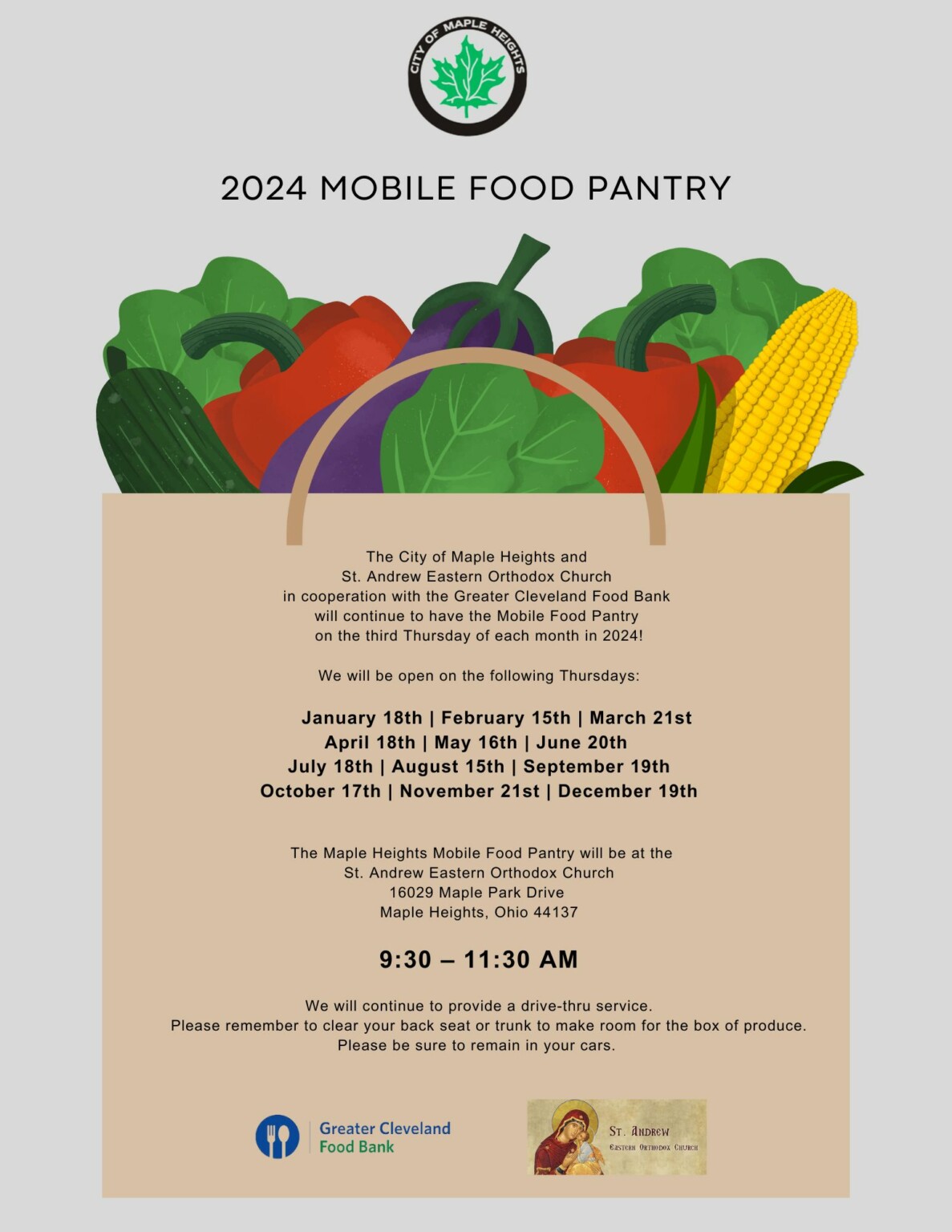 The Maple Heights Mobile Food Pantry has been CANCELED this Thursday ...